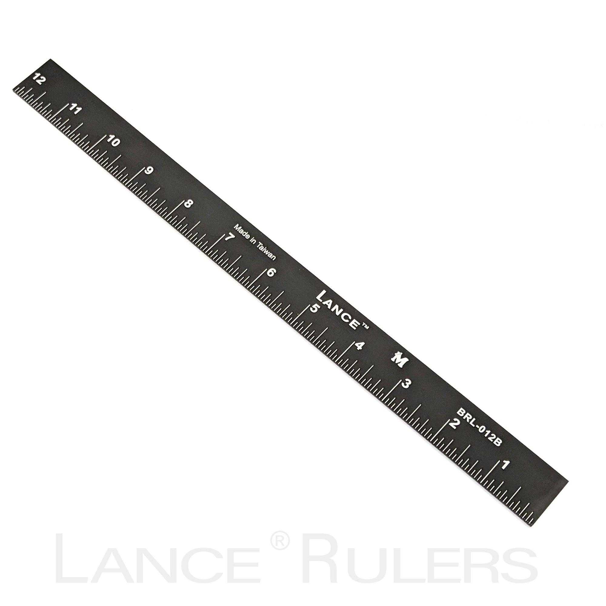LANCE 36" BLACK ANODIZED RIGHT/LEFT BOTTOM EDGE RULE – Lance Rulers ...