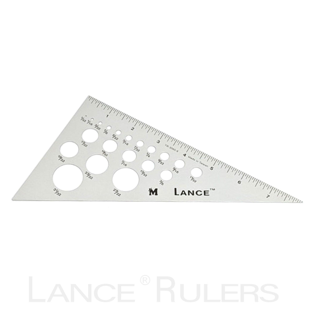 LANCE 8" TEMPLATE TRIANGLE RULER 30°/60°/90° – Lance Rulers - Precision ...