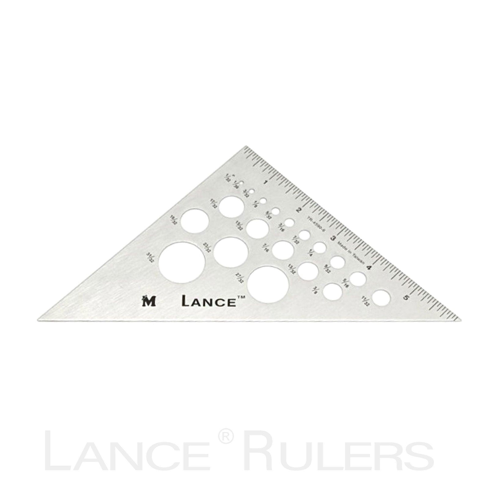 LANCE 8" TEMPLATE TRIANGLE RULER 45°/45°/90° – Lance Rulers - Precision ...